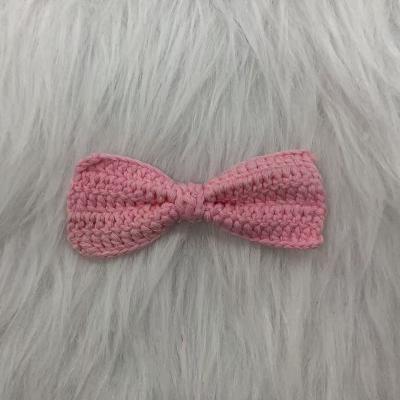 China Pure Hand-Knitted Crochet Bowknot Children's Hair Accessory DIY Ornaments Auxiliary Materials Finished Lace Product for sale