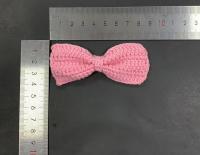 China Pure Hand-Knitted Crochet Bowknot Children's Hair Accessory DIY Ornaments Auxiliary Materials Finished Lace Product for sale