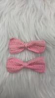 China Pure Hand-Knitted Crochet Bowknot Children's Hair Accessory DIY Ornaments Auxiliary Materials Finished Lace Product for sale