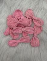 China Pure Hand-Knitted Crochet Bowknot Children's Hair Accessory DIY Ornaments Auxiliary Materials Finished Lace Product for sale
