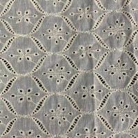 China Factory Wholesale All-cotton Embroidered Lace Fabric for Clothing Trimmings for sale
