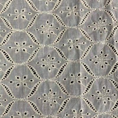China Factory Wholesale All-cotton Embroidered Lace Fabric for Clothing Trimmings for sale