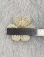China Colorful Crochet Yarn Small Flowers Imitating Flower Accessories Handmade Clothing Bag Hat Hair Clip Decoration Handmade Flowers for sale