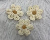 China Colorful Crochet Yarn Small Flowers Imitating Flower Accessories Handmade Clothing Bag Hat Hair Clip Decoration Handmade Flowers for sale