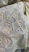 China Factory Wholesale All-cotton Embroidered Lace Fabric for Clothing Trimmings for sale