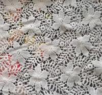 China High Quality Flower Embroidery Lace Fabric Water Soluble Polyester for Ladies' Garments and Bags for sale