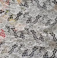 China High Quality Flower Embroidery Lace Fabric Water Soluble Polyester for Ladies' Garments and Bags for sale