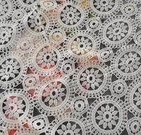 China High Quality Flower Embroidery Lace Fabric Water Soluble Polyester for Ladies' Garments and Bags for sale