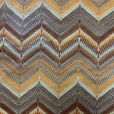 China Ethnic Style DIY Sofa Cover Fine Canvas Printed Wavy Stripes Lace Fabric for Dormitory Tablecloth and Bag Fabric for sale