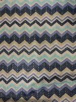 China Ethnic Style DIY Sofa Cover Fine Canvas Printed Wavy Stripes Lace Fabric for Dormitory Tablecloth and Bag Fabric for sale