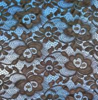 China Nylon Spandex Stretch Lace Fabric Elastic Hollow Flower Knitting Mesh for Female Wedding Dresses and Garments Accessories for sale