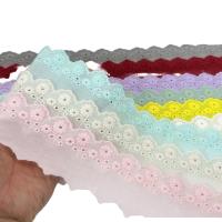 China 100% Cotton 2cm Chicken Embroidery Lace Trim with Vintage Sexy Design Water Soluble for Children's Garments for sale