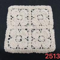 China Vintage 3D Lace Table Mat Hollowed Out Embroidery Coasters Shot Decorative Props Soft Cotton Home Fabric Square for sale