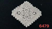 China Vintage 3D Lace Table Mat Hollowed Out Embroidery Coasters Shot Decorative Props Soft Cotton Home Fabric Square for sale