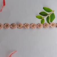 China 1.5cm French Lace Daisy Flower Water Soluble Embroidery Trim for Children's Dresses Shoes & Bags Decoration for sale