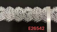 China Double sided wavy eyelash lace trim neck lace 11.5cm nylon perfect for adding elegance and unique floral embroidery to nightwear sleeves for sale