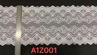 China Classic French Style White 22cm Lace Edge Spandex/Nylon lace tirm Elastic Garment Border for Wedding Decoration & DIY for sale