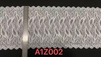 China French Lace Trim with Leaf Flower Wave Edge in Nylon/Spandex Blend 25.5CM Width for Women's Clothing for sale