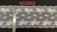 China Classic Retro Style Floral Mesh Elastic Lace Trim 22.5cm Width Nylon/Spandex for Wedding Veil Decoration for sale