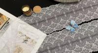 China A1Z004 French Lace with Nylon/Spandex Material and 19CM Width Featuring Wavy Edge Design for Dress & Home Textiles for sale