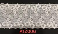 China Sunflower Daisy Floral Lace Trim Stretch Fabric in Nylon Spandex with 22.5cm Width for Pajama Dresses for sale