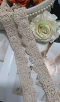 China 4cm Water-Soluble Guipure Lace Trim with Rope Embroidery for Women's Summer Vest Dress for sale