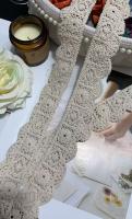 China 4cm Water-Soluble Guipure Lace Trim with Rope Embroidery for Women's Summer Vest Dress for sale