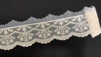 China Exquisite French Wave Pattern Eco-Friendly Voile Lace with Water-Soluble Mesh and Embroidery Stretch Fabric for sale