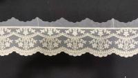 China Exquisite French Wave Pattern Eco-Friendly Voile Lace with Water-Soluble Mesh and Embroidery Stretch Fabric for sale