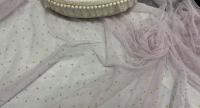 China High Quality Eco-Friendly Durable Printed Gold Foil Dot Mesh Fabric for Birthday Dresses with Boho Luxury Mesh Skirt for sale