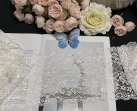 China French Lace Camellia Flower Pattern 15cm Width Dual Color Fancy Luxury Elastic Nylon Spandex Lace Pajama Decoration Accessories for sale