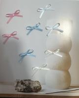 China Handmade DIY Mini Polyester Satin Ribbon Bow for Candy Perfume Gift Packaging Decoration for sale