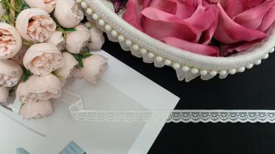 China 1.5cm Soft Nylon Spandex Scalloped Lace Trim, Elastic Eco-Friendly for Lingirie Dress Garment Decoration for sale