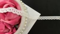 China Elegant Tiny Floral Openwork Elastic Lace, Skin-Friendly Nylon Spandex with 1.5CM Width for Wedding Dress & Lingerie Decor for sale