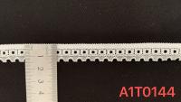 China Soft Crescent Edge Grid Openwork Nylon Spandex Elastic Lace Trim for Casual Outfit Vintage Handcraft Embellishment for sale