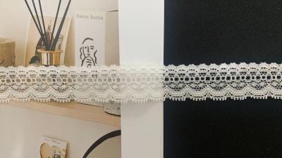 China Elegant Tiny Picot Fringe Dual-Wave Nylon Spandex Elastic Lace Trim for Lingerie Nightwear, Wedding Dress and DIY Decor for sale