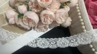 China Classic Scroll Floral Openwork Nylon Spandex Lace Trim for Lingerie Wedding Gown Casual Dress DIY Decro for sale