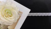 China Delicate Wavy Grid knit Lace Trim with Fine Weave for Wedding & Apparel Embellishment for sale