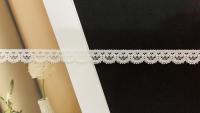 China 1.5cm Delicate Heart Pattern Knitted Lace Trim with Fine Openwork for Saree Border & Garments Accessories for sale