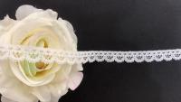 China 1.5cm Delicate Heart Pattern Knitted Lace Trim with Fine Openwork for Saree Border & Garments Accessories for sale