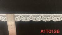 China 2.5cm Exquisite French Wave Pattern Eco-Friendly Nylon Lace Trim With Hollow-out Design For Garment Decoration for sale
