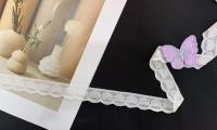 China 2cm Sweet Romantic Heart Lace Trim with Fine Openwork for Wedding Dresses, Skirt Hem and Bridal Accessories for sale