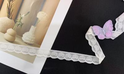 China 2cm Sweet Romantic Heart Lace Trim with Fine Openwork for Wedding Dresses, Skirt Hem and Bridal Accessories for sale