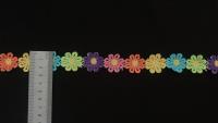 China E2651906# Colorful Vibrant Printed Lace Trim Water-soluble Embroidery Sexy Daisy Lace Simple Male/Female Children's Top T-shirt for sale