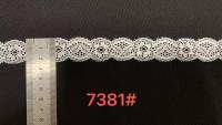 China 2.5cm Classic Double-sided Wavy Floral French Lace Elastic Luxury Fancy Accessory for Women/Children's Decorative Clothing Shoes for sale