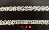 China 2.5cm Classic Double-sided Wavy Floral French Lace Elastic Luxury Fancy Accessory for Women/Children's Decorative Clothing Shoes for sale