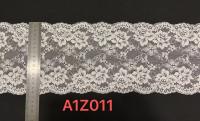China A1Z011 16.5cm Wide Fancy French Double Wave Floral Elastic Stretch Lace Fabric Rhinestones for Lingerie Wedding Dresses for sale