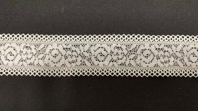 China Premium 3cm Floral Hollow Lace Tape High Elastic Comfort Lingerie Trim for Garment Sewing DIY for sale