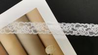 China 3cm Exquisite Hollow Flower Elastic Lace Border Flexible Sewing Accessory for Lingerie & Evening Gowns for sale