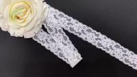 China 3cm Exquisite Hollow Flower Elastic Lace Border Flexible Sewing Accessory for Lingerie & Evening Gowns for sale